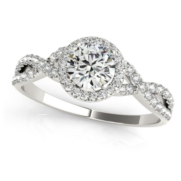 Allurez Twisted Round Moissanite Bridal Set in Platinum (1.57ct) ? Elegant & Timeless