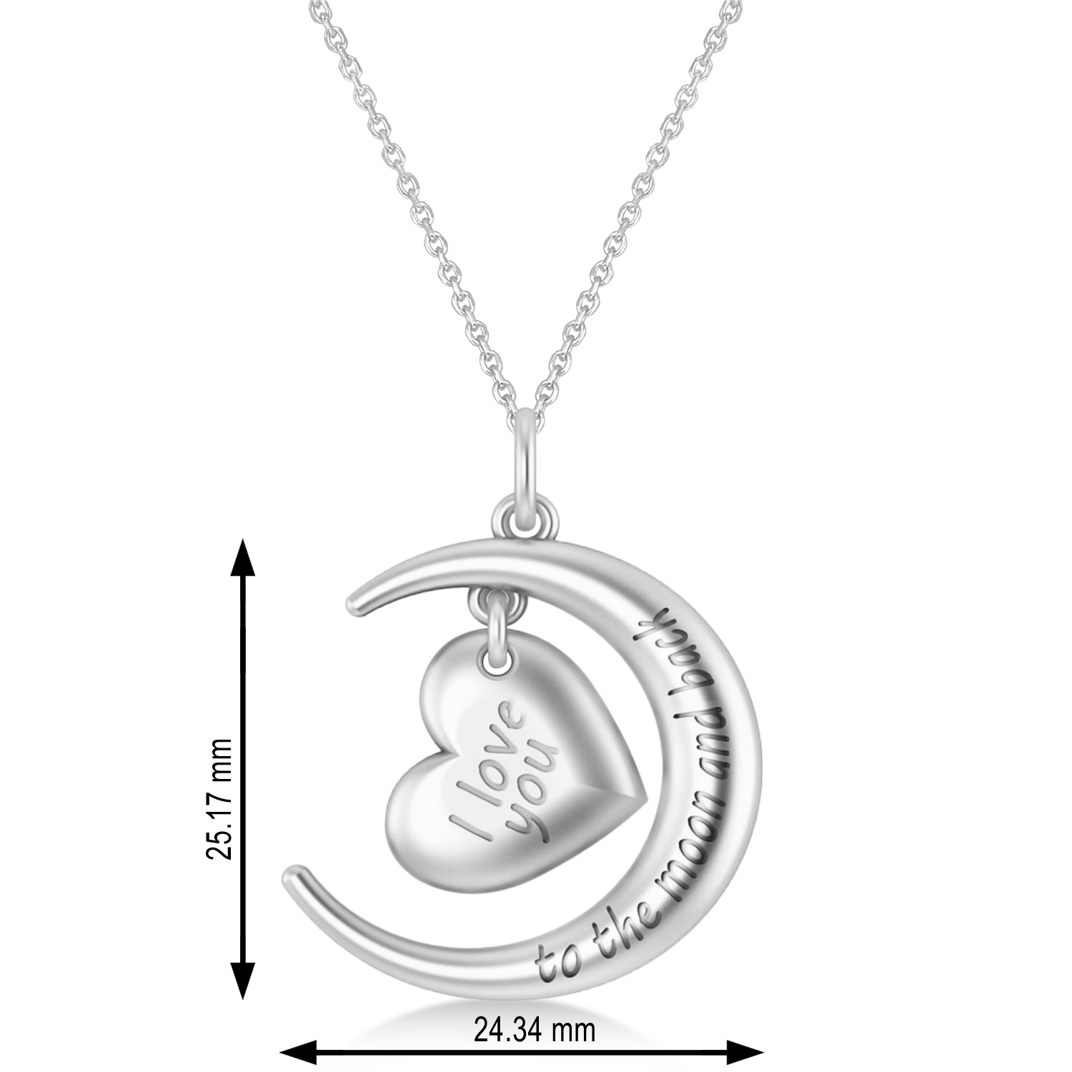 I love you to the moon and back necklace store