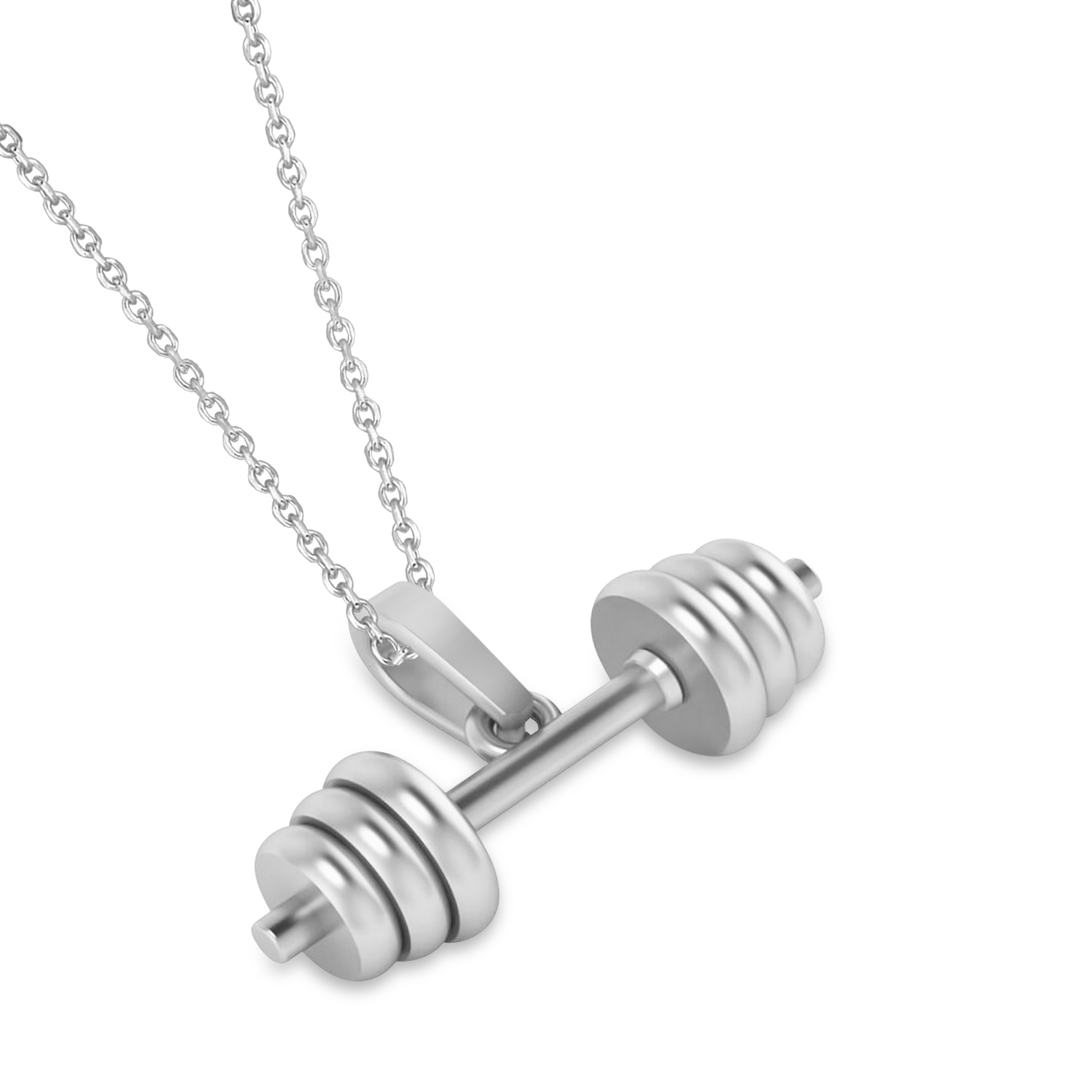 Dumbbell charm necklace store