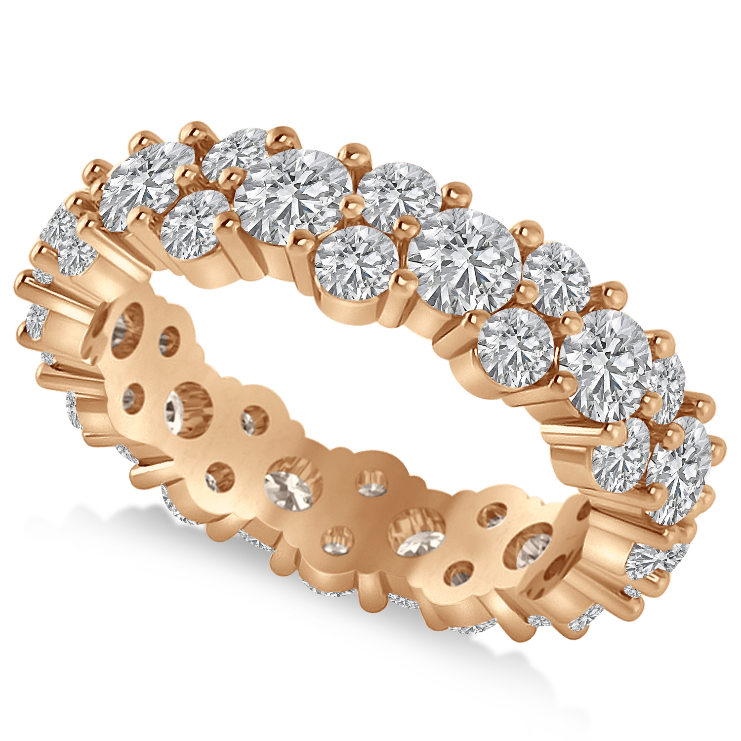 Garland Diamond Eternity Band Ring 14k Rose Gold (3.00ct) - AD2346